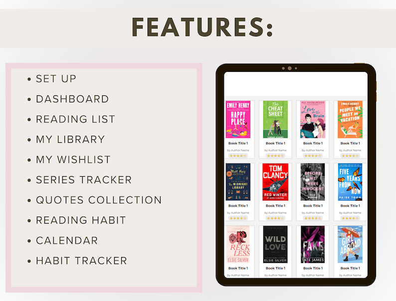 Book & Reading List Tracker Google Excel Spreadsheet Series Tracker ...