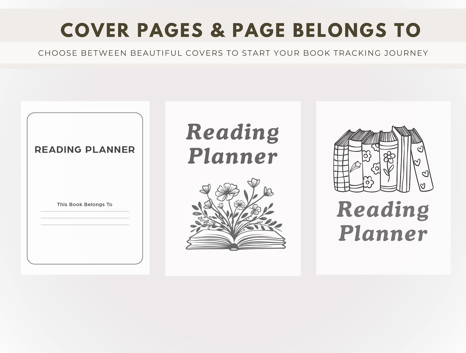 Book Reading Planner Bundle PRINTABLE Book Journal Monthly Yearly ...