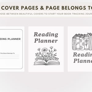 Book Reading Planner Bundle PRINTABLE Book Journal Monthly Yearly ...