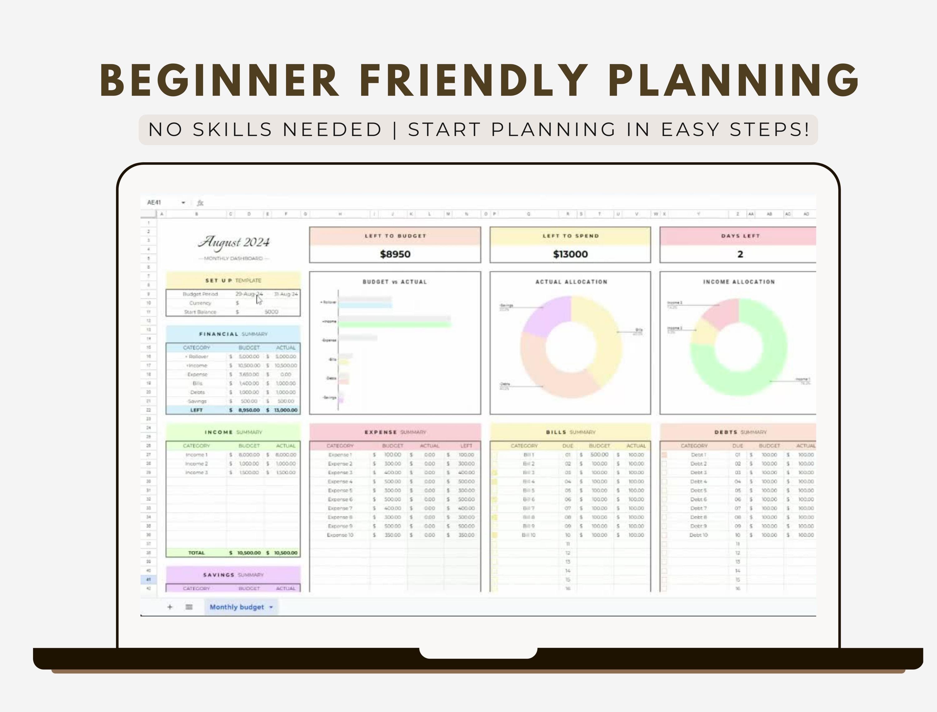 Christmas Gift Tracker Google Excel Spreadsheet, Christmas Budget ...