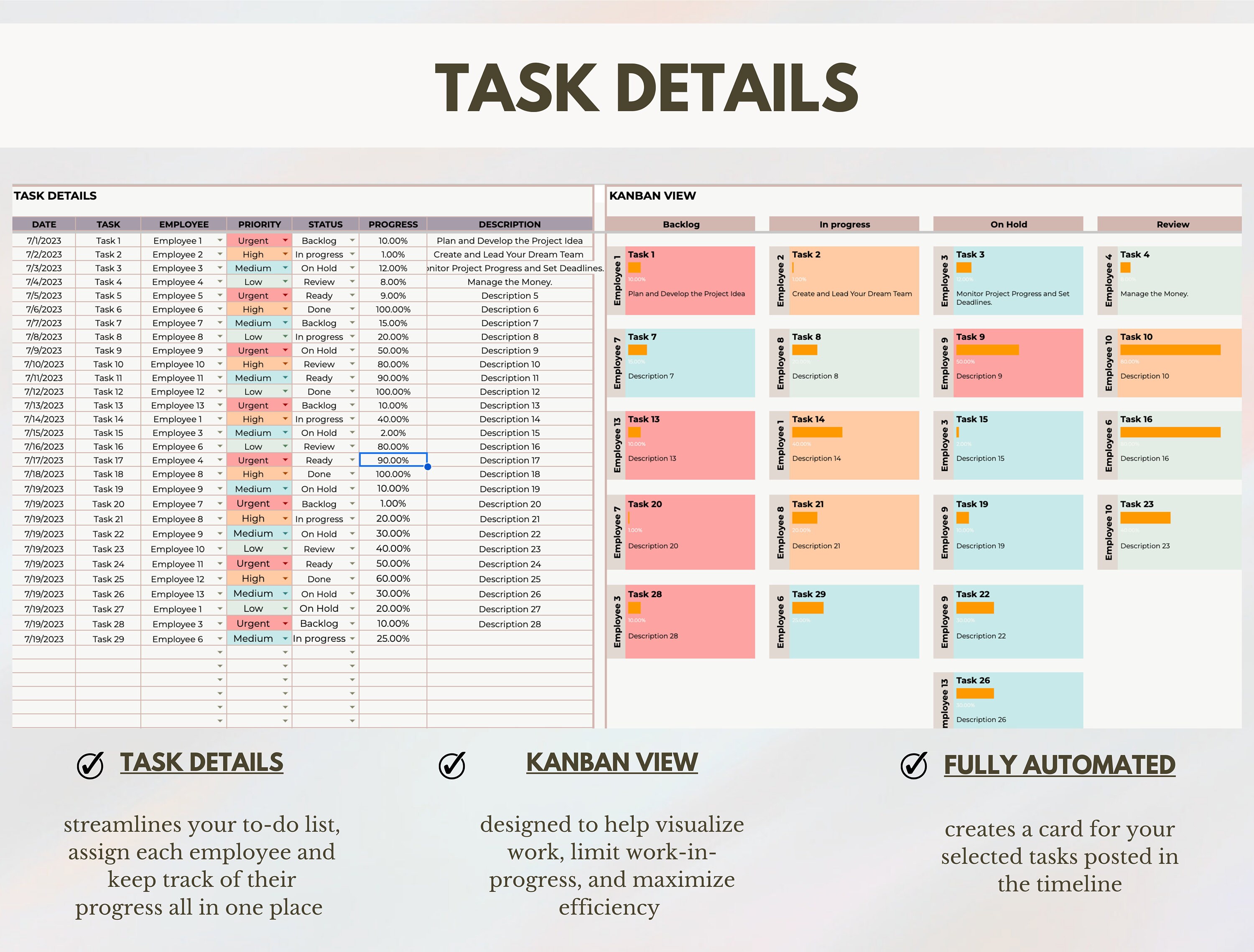 Kanban Board Excel Spreadsheet Task Priority Tracker Employee - Etsy Kanban Board Excel Spreadsheet Task Priority Tracker Employee - Etsy