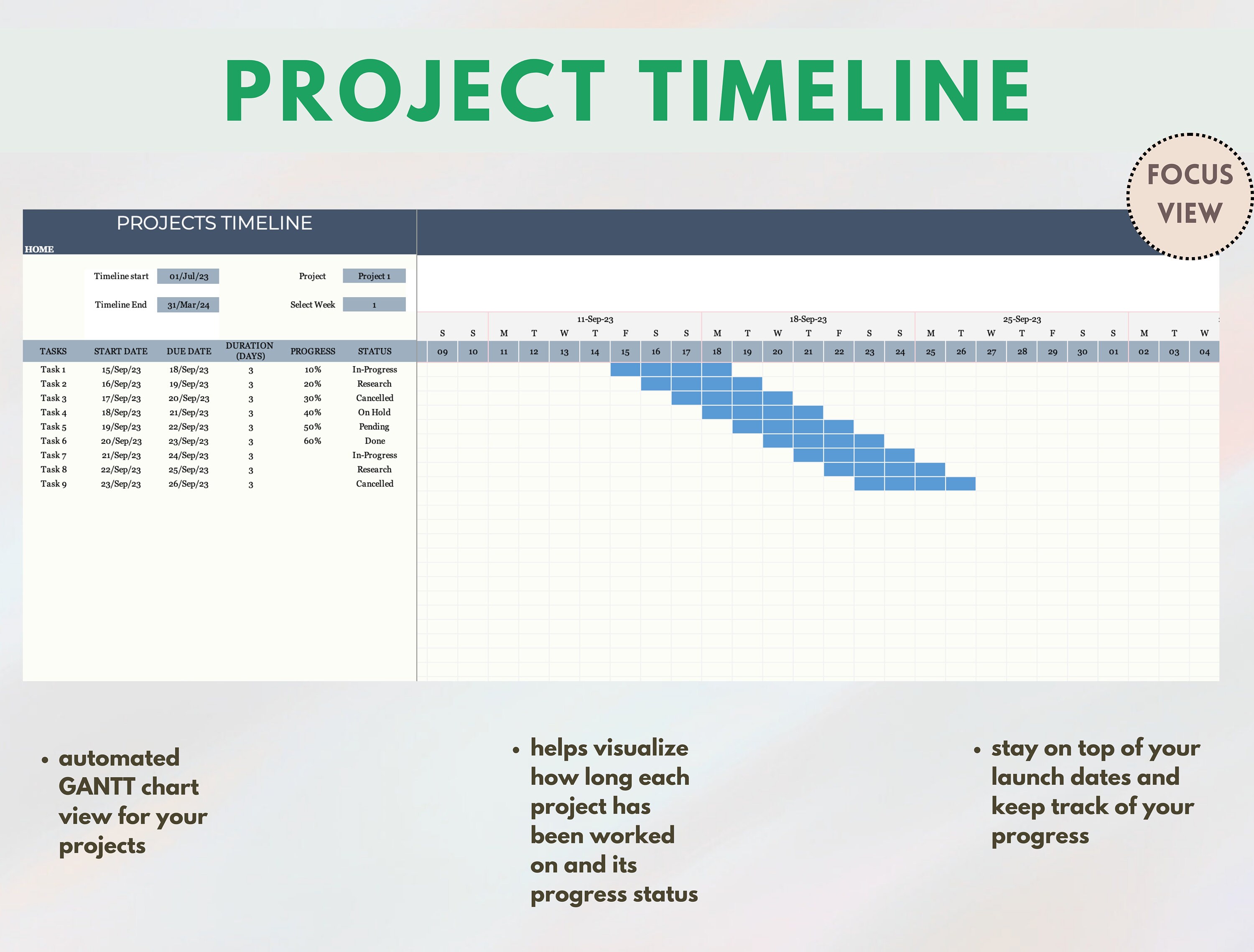 Project Management Google Sheets Project Management Template Excel ...