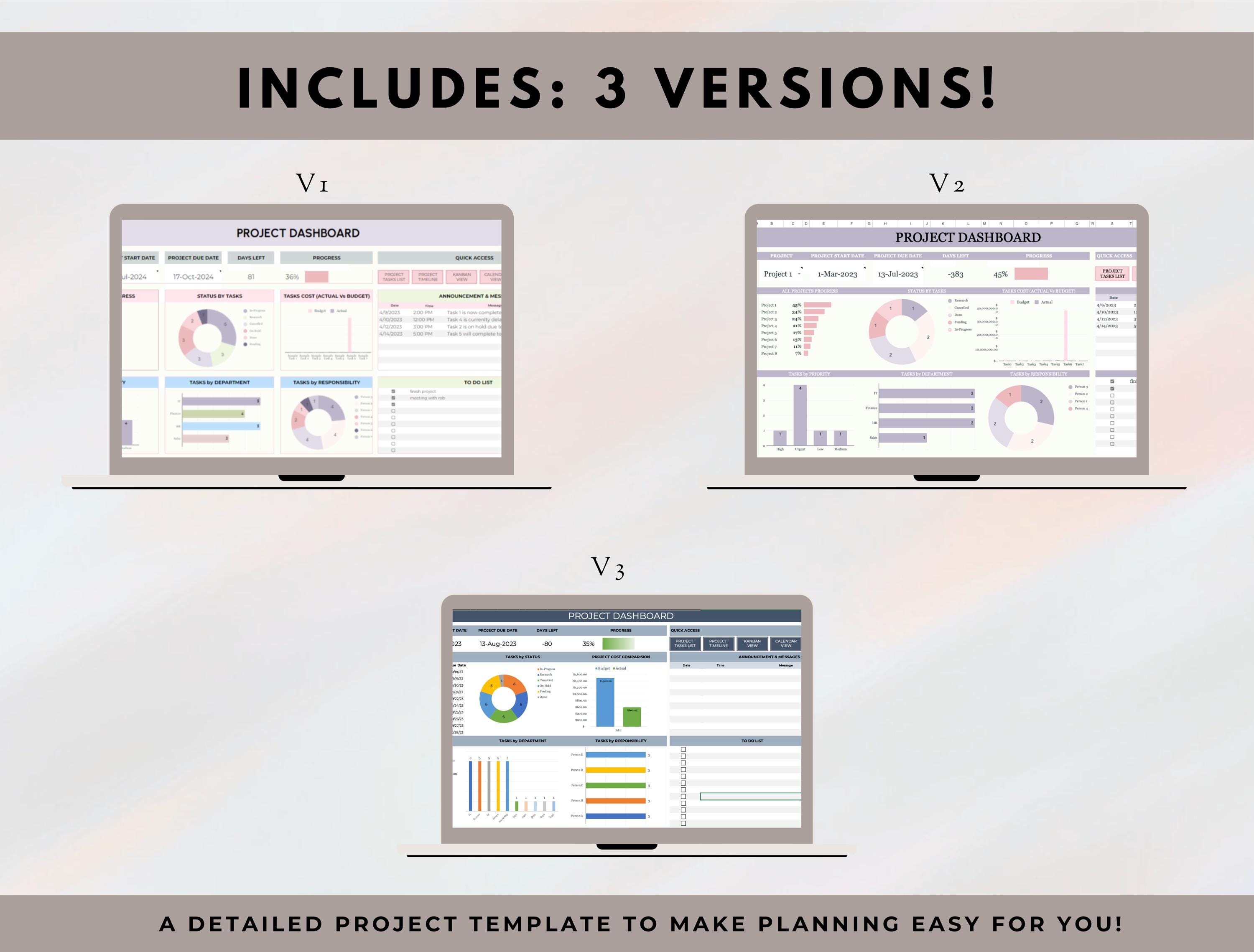 Project Management Excel Google Spreadsheet Multi Project Planning Tool ...