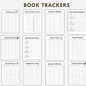 Book Reading Planner Bundle PRINTABLE Book Journal Monthly Yearly ...
