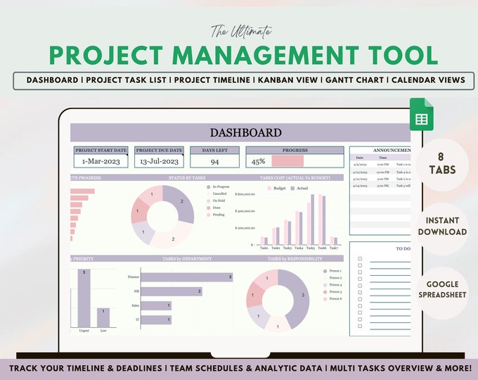 Kanban Board Spreadsheet Task Priority Tracker Employee to Do List ...