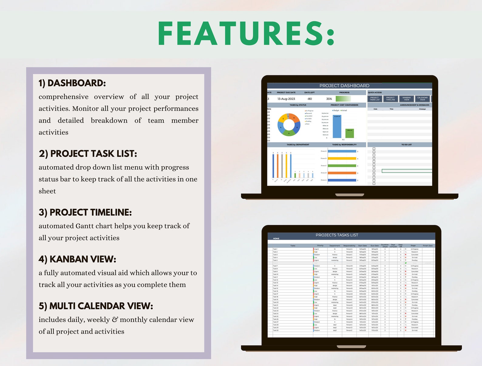 Project Management Google Sheets Project Management Template Excel ...