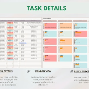 Kanban Board Excel Task Tracker Spreadsheet Priority Matrix Template ...