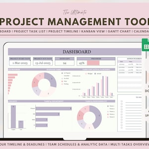 Project Management Dashboard Excel Project Management Spreadsheet ...