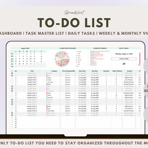 Task Priority Tracker Excel Google Eisenhower Matrix Spreadsheet to Do ...