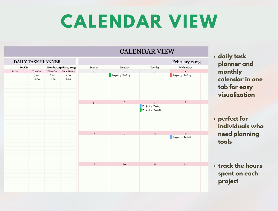 Multi Project Tracker Excel, Project Management Tool, Productivity ...