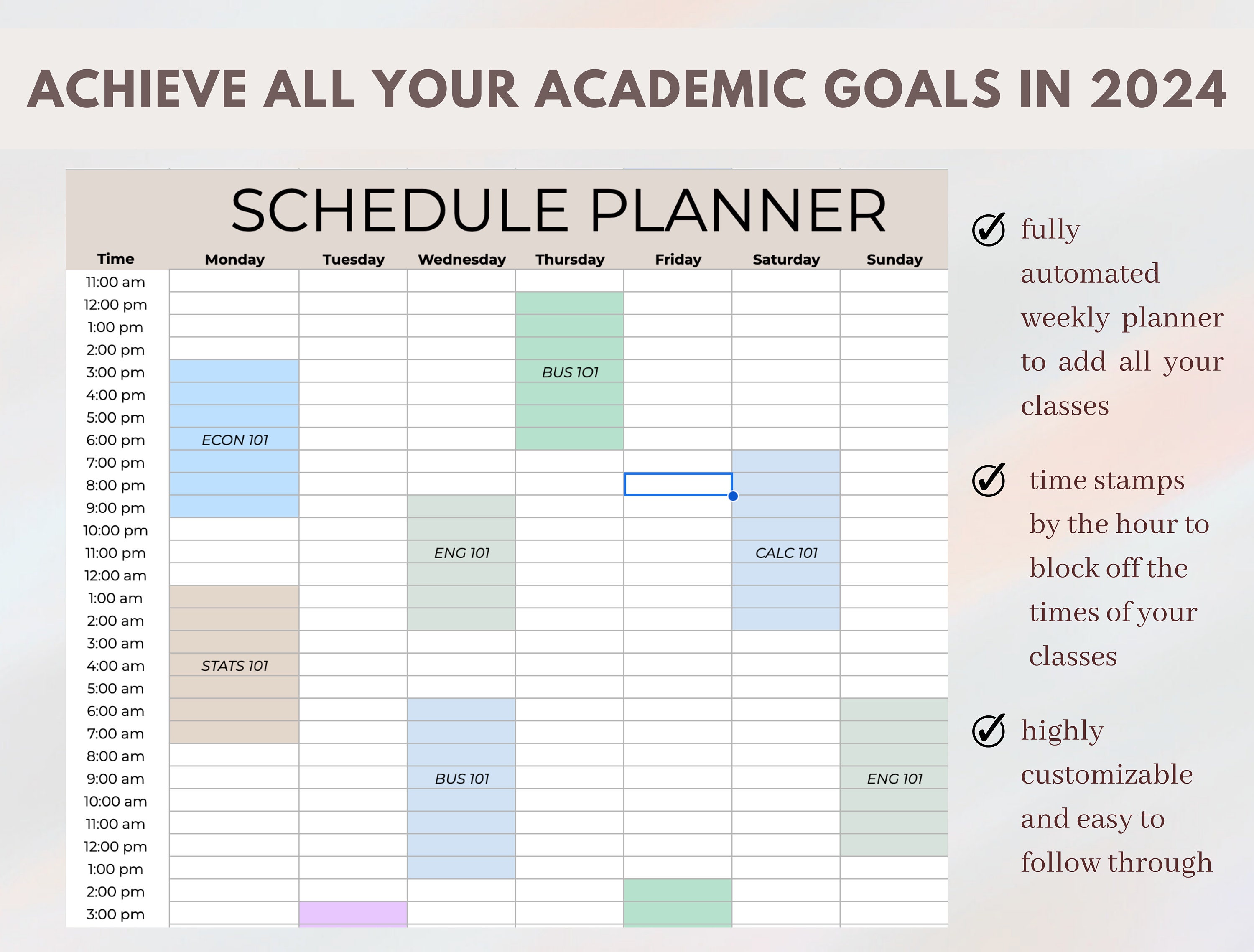 Assignment Tracker Student Homework Planner Google Sheets - Etsy