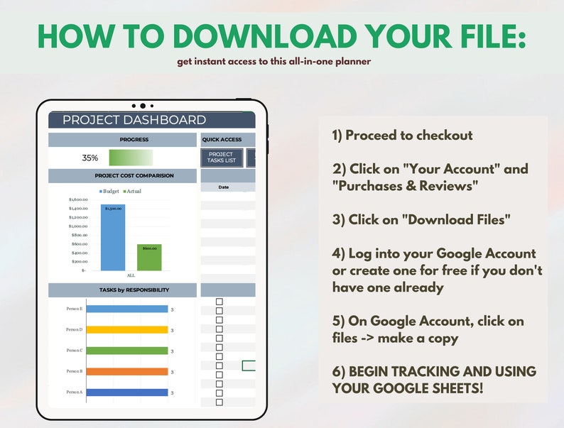Project Management Google Sheets Project Management Template Excel ...