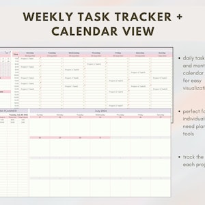 Multi Project Tracker Excel, Project Management Tool, Productivity ...