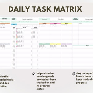Excel to Do List Spreadsheet Task Tracker Google Sheet Task - Etsy Canada