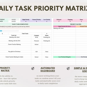 Excel to Do List Spreadsheet Task Tracker Google Sheet Task Manager ...