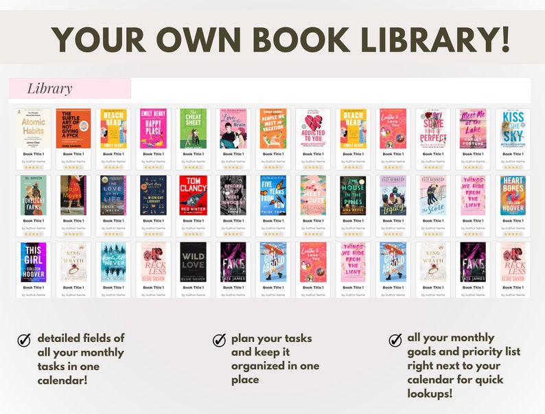 Book & Reading List Tracker Google Excel Spreadsheet Series Tracker ...