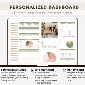 Wedding Planner Google Excel Spreadsheet Budget Tracker Wedding ...