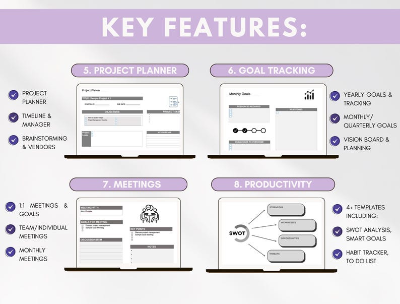 Onenote Professional Planner 2025-2026, Hyperlinked Digital Task ...