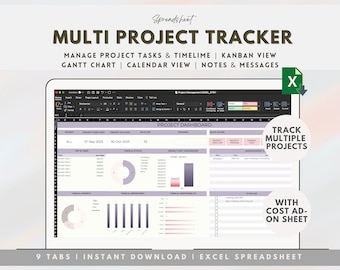 Project Plan Excel Template project Tracker, Tasks Tracker Automated ...