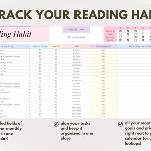 Book & Reading List Tracker Google Excel Spreadsheet Series Tracker ...