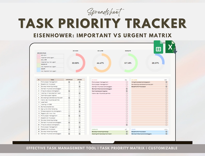Task Priority Tracker Excel Decision Matrix Google Sheets Template ...