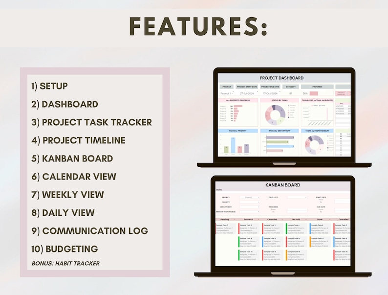 Project Management Excel Google Spreadsheet Multi Project Planning Tool ...