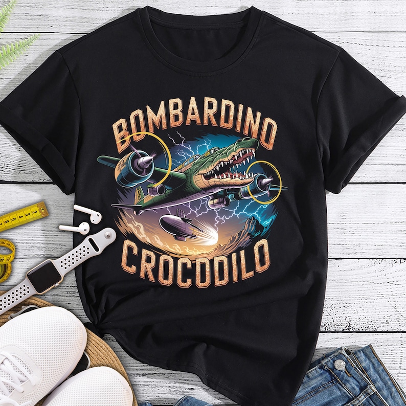Italian Brainrot Bombardino Crocodilo T-shirt Lb102 - Etsy