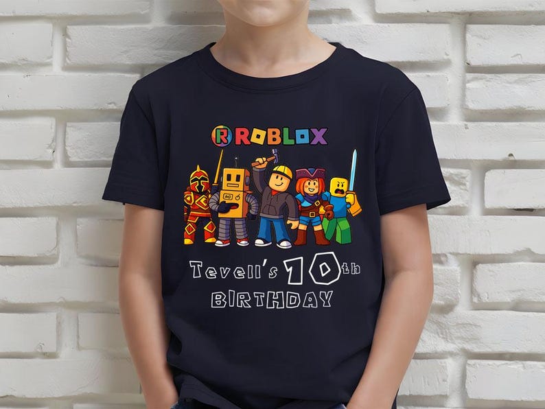 Personalized Roblox Birthday Boy Shirt, Family Birthday Tees, Family ...