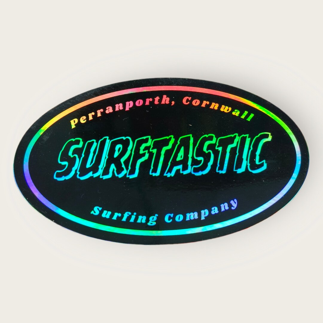 Surftastic Holographic Bumper Sticker Surf Van Stickers - Etsy