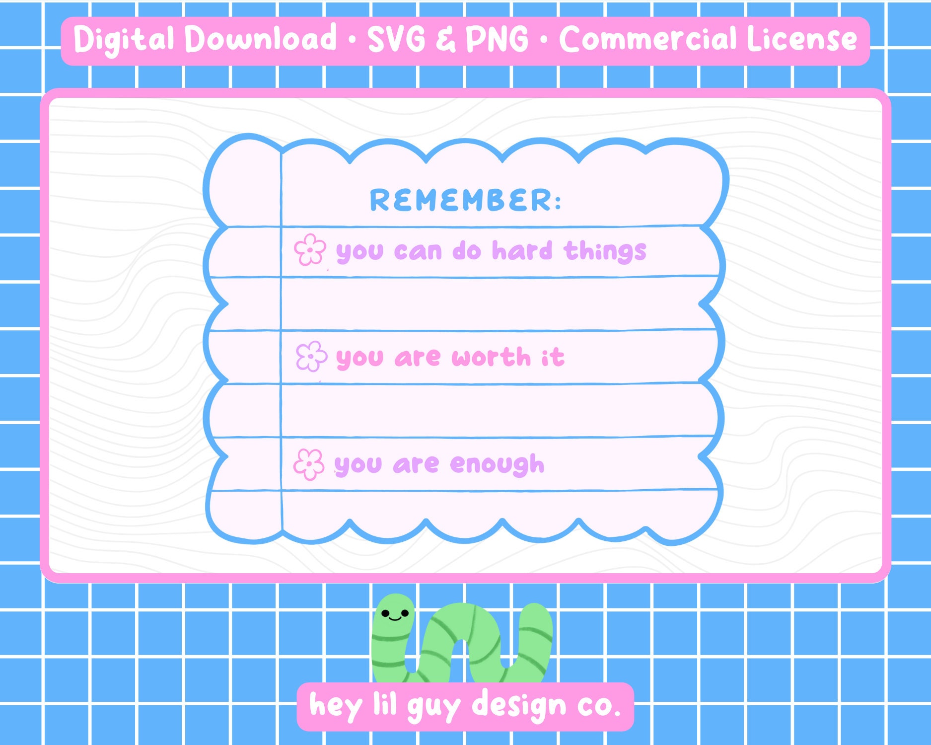 Remember Sticky Note You Are Enough SVG PNG Digital File Retro ...