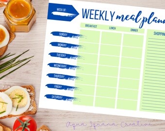 Weekly Meal Planner | Meal Planner | Printable Planner | Minimalist ...