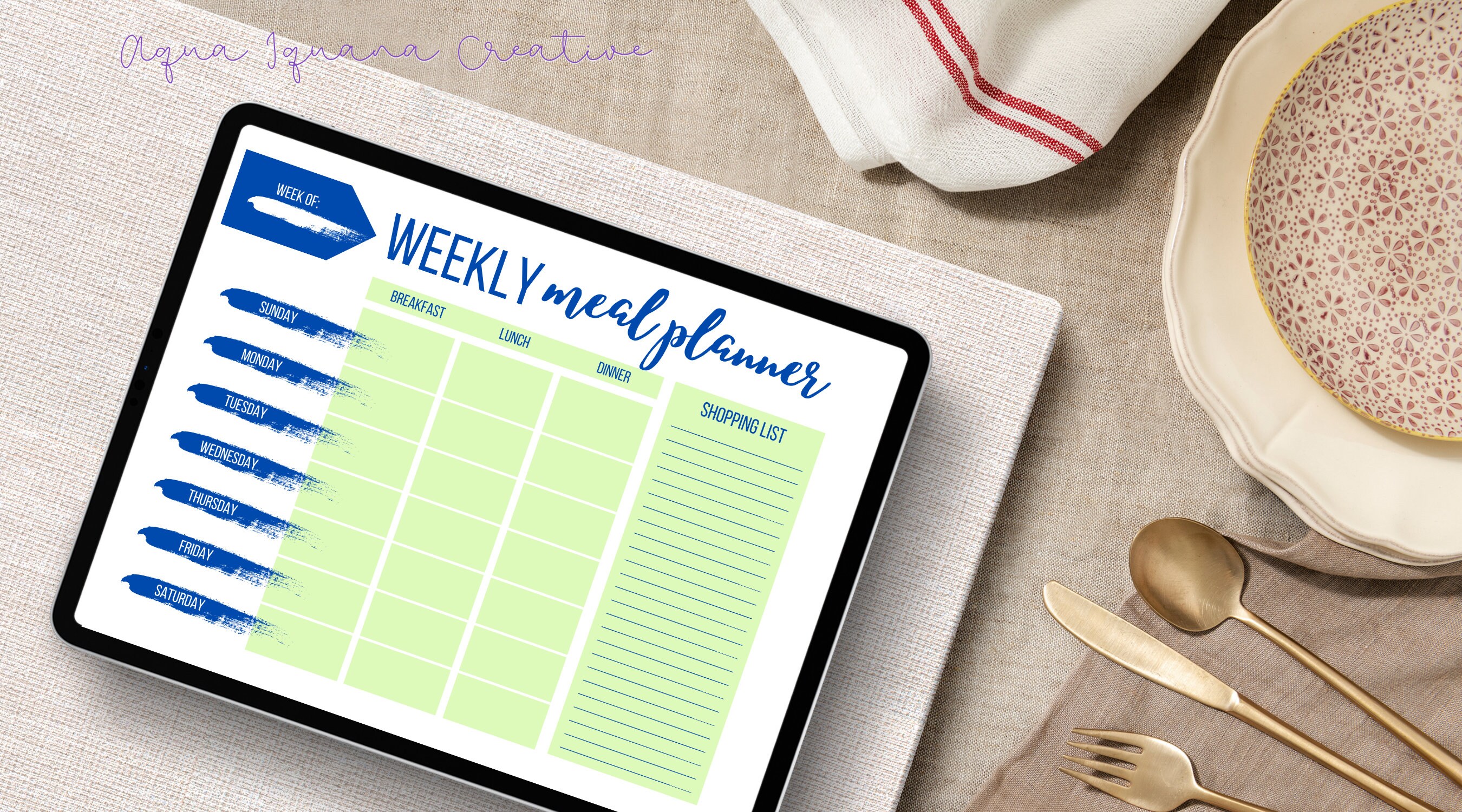 Weekly Meal Planner | Meal Planner | Printable Planner | Editable and ...