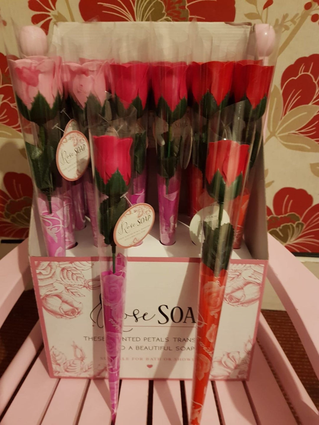 Single Rose Soap Gift Box Valentine. Red & Pink - Etsy