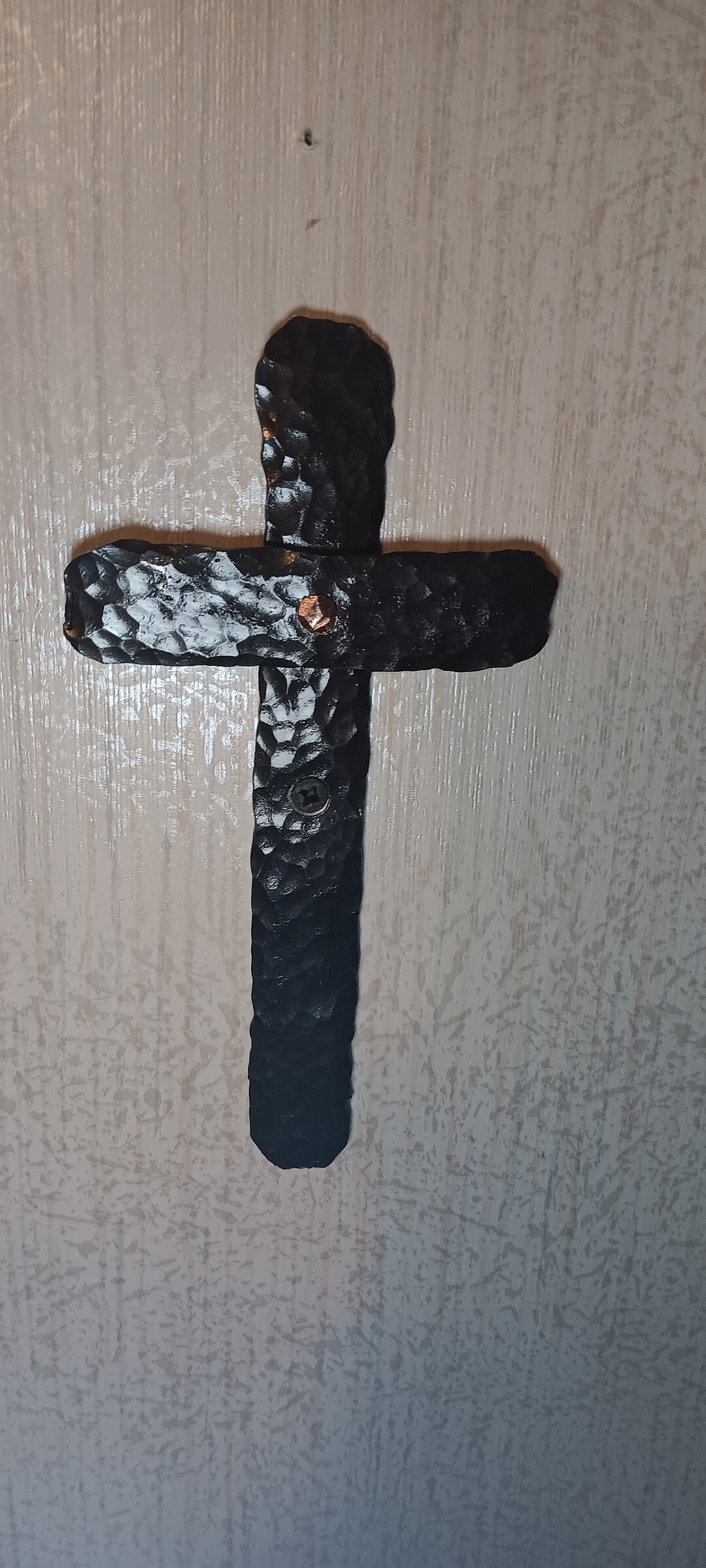Hand Forged Decorative Cross, Rustic, Christ Wall Ornament - Etsy