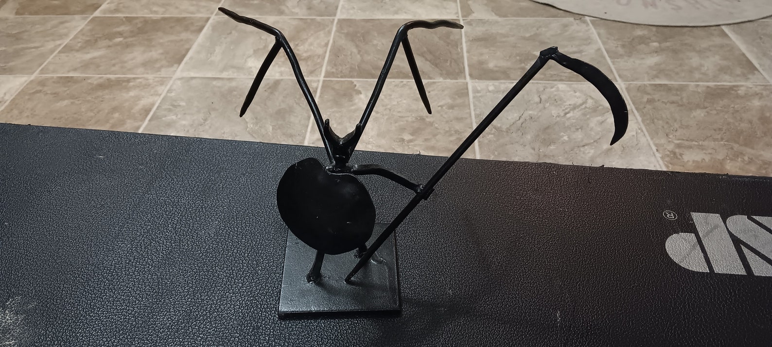 Metal Guardian With Scythe Figurine Metal Art Work Blacksmith Hand ...