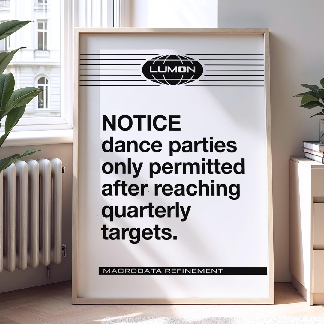 Severance Poster Dance Party, TV Show Inspired Print, Macrodata ...