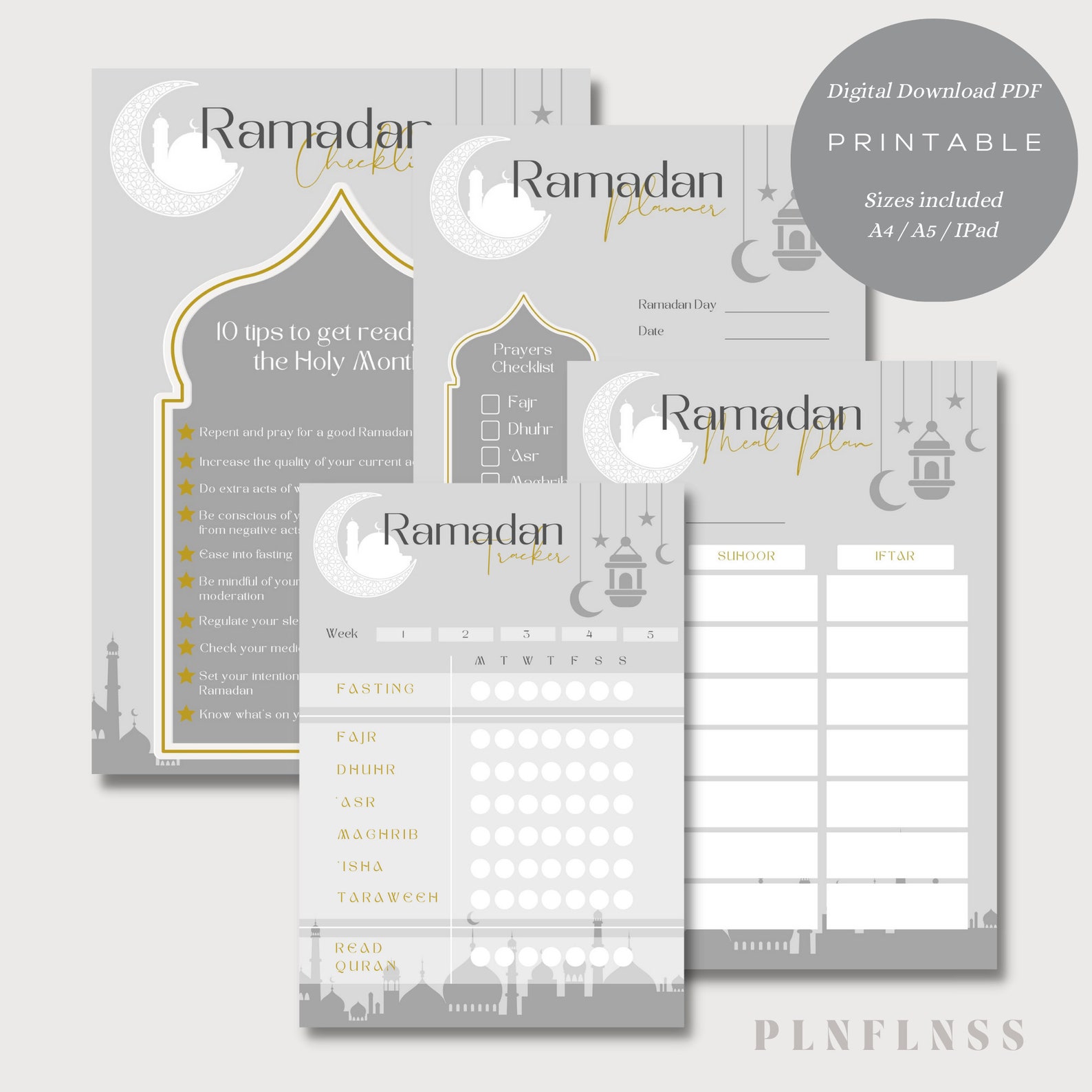 Ramadan Planner Templates 2023, Islamic Planner, Ramadan Tracker ...