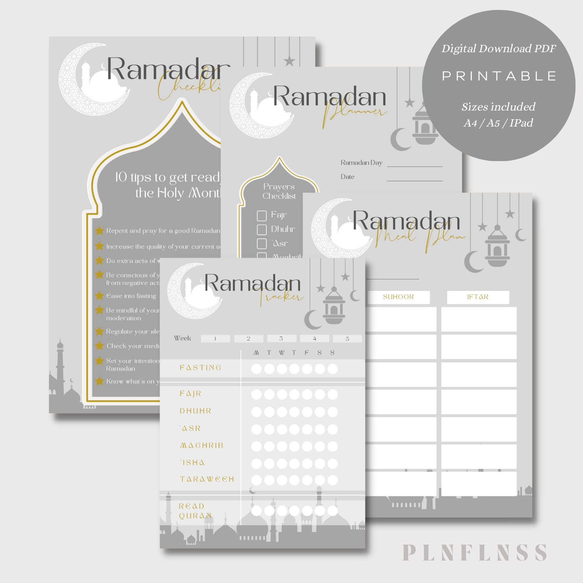 Ramadan Planner Templates 2023, Islamic Planner, Ramadan Tracker ...