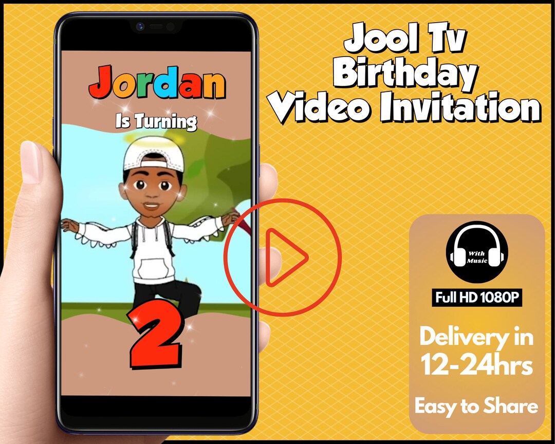 Jools Tv Birthday Video Invitation, Jools Video Invitation, Jools Tv ...