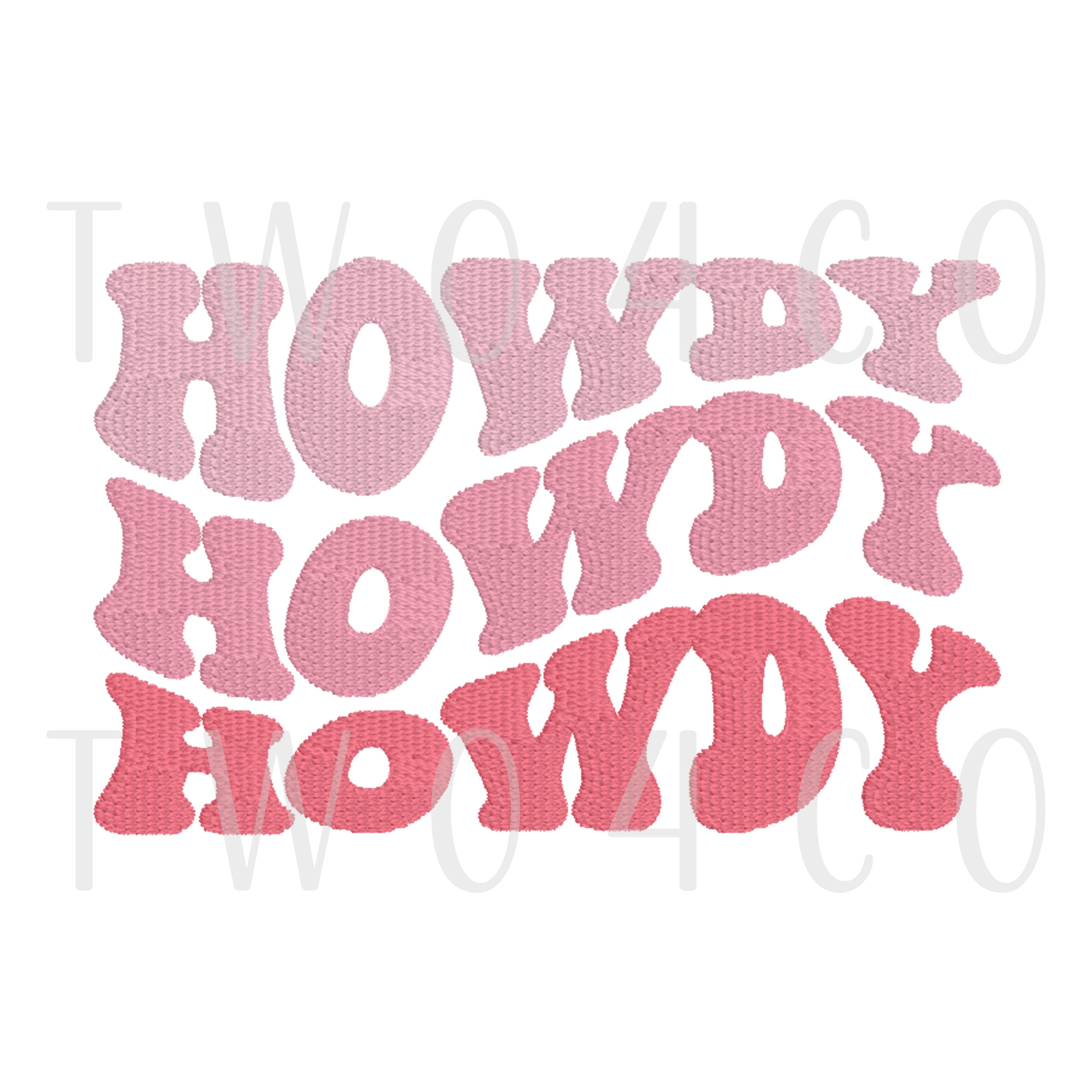 Howdy Embroidery File, Machine Embroidery Design, Instant Download ...