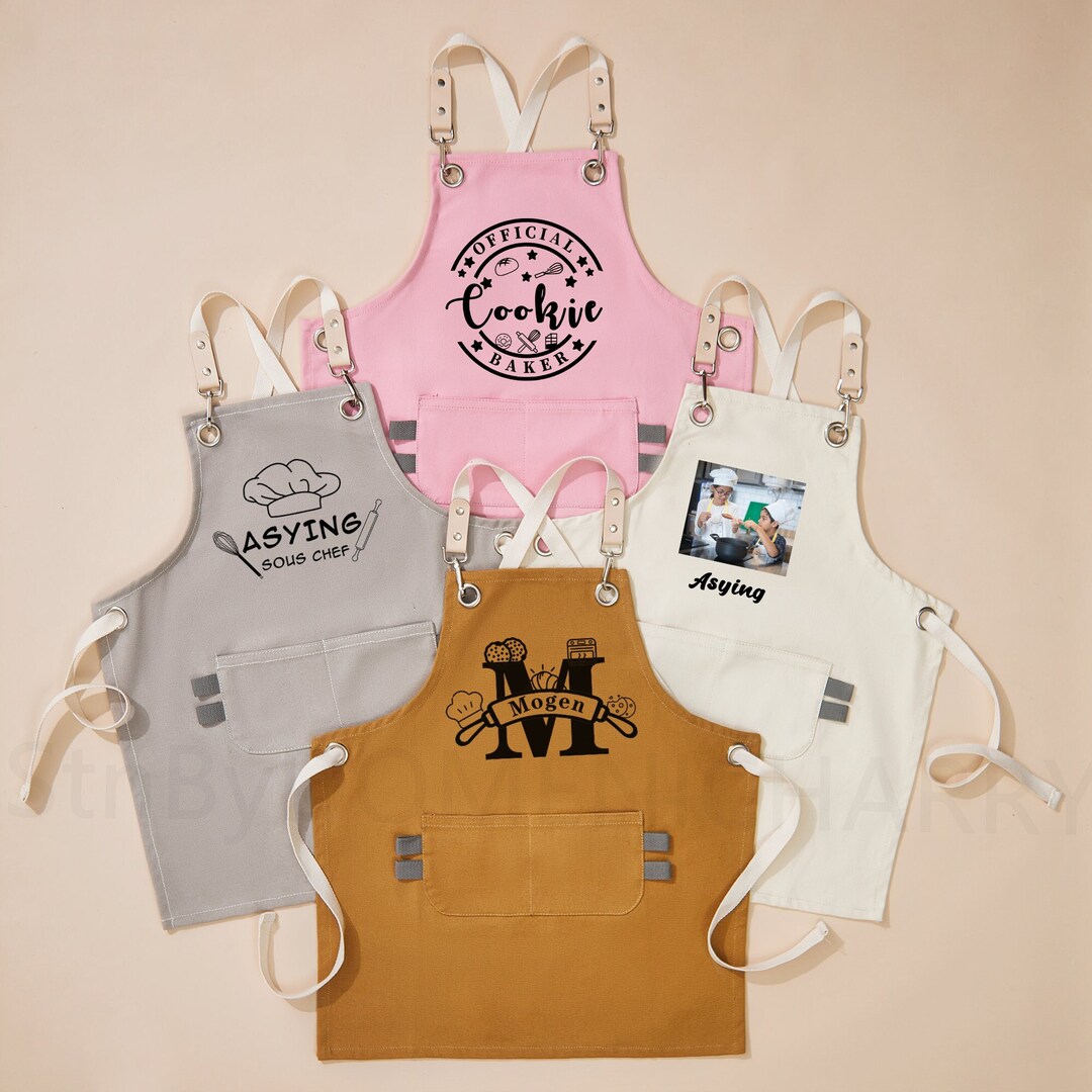 Custom Kids Apron - Can Be Personalised Style, Support Picture ...