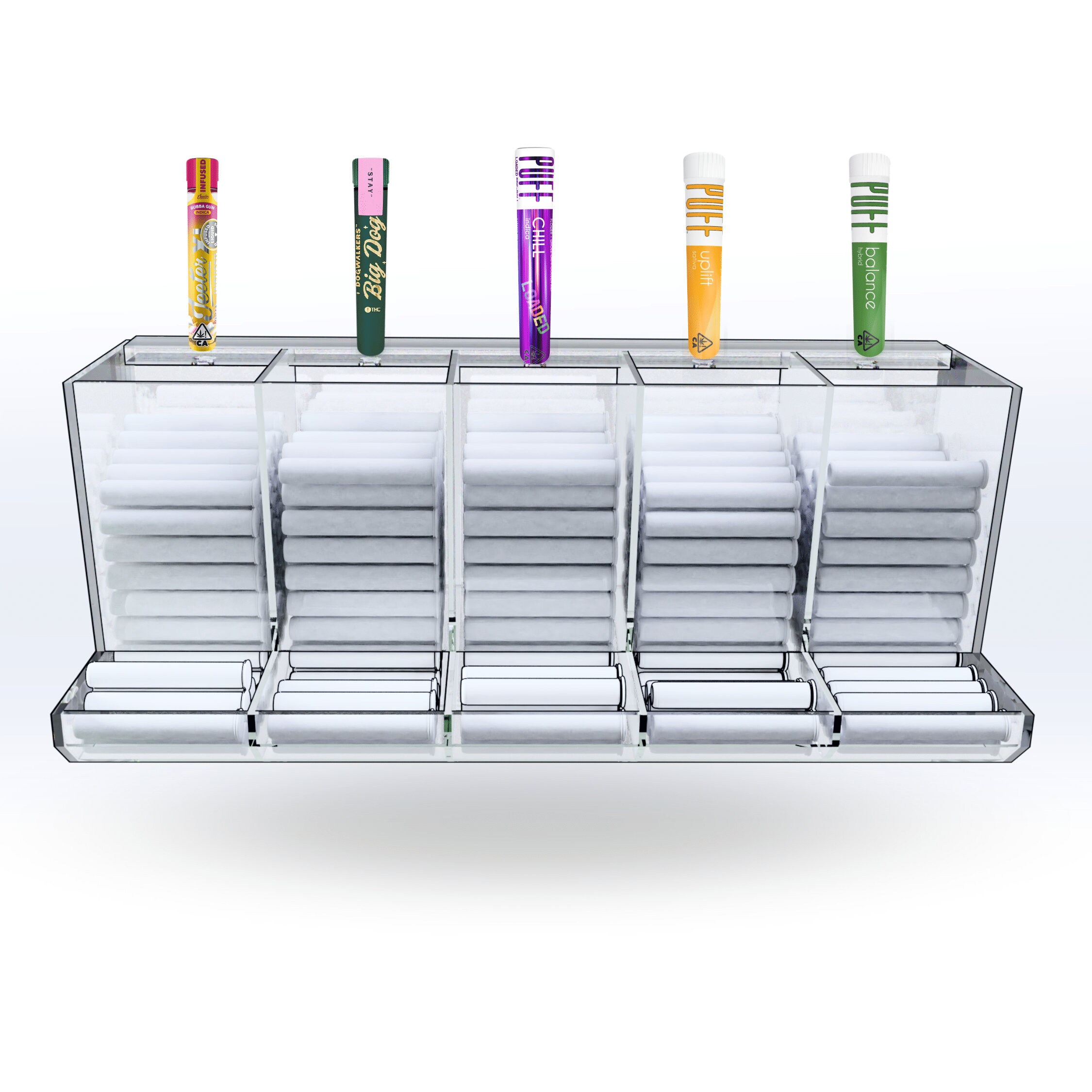 Acrylic Pre-roll Joint Tube Display: Model T - Etsy