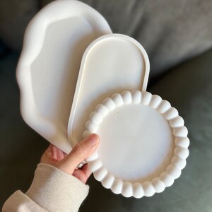 Aesthetic Trays | Jesmonite Home Decors | Oval Tray, Cloud Trays, Round Trays | Jewelry Tray ...