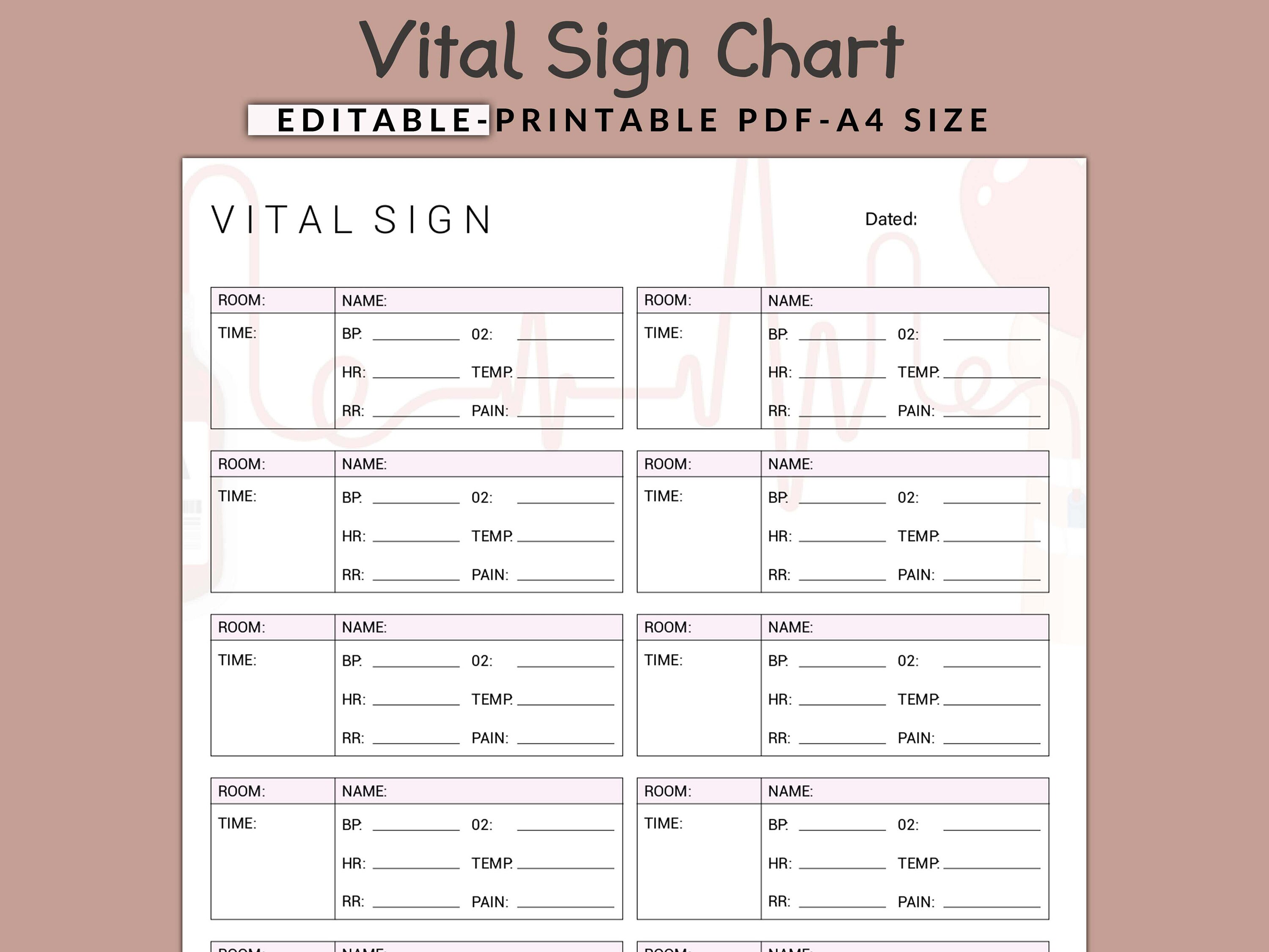 Blank Vital Signs Chart