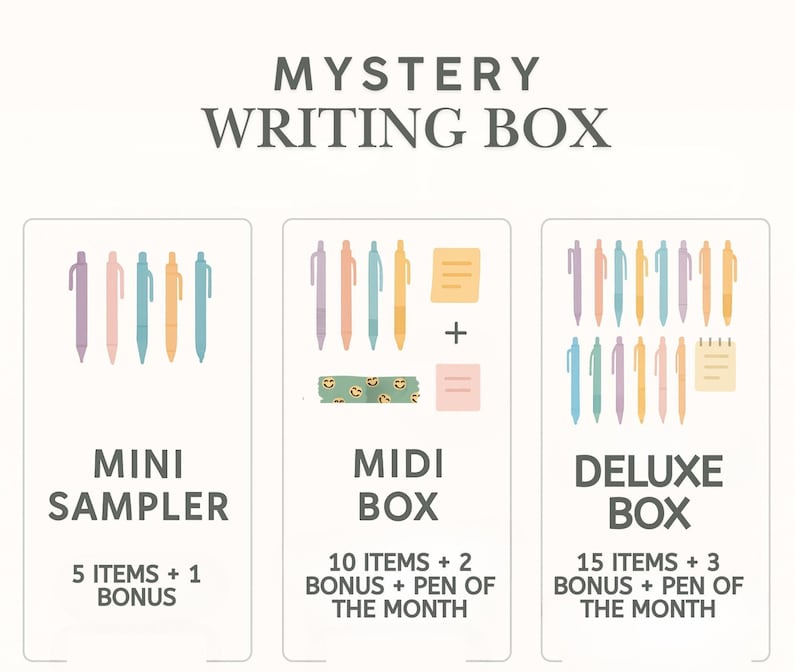 Stationery Surprise Box: Pens, Highlighters & More - Mystery Writing ...