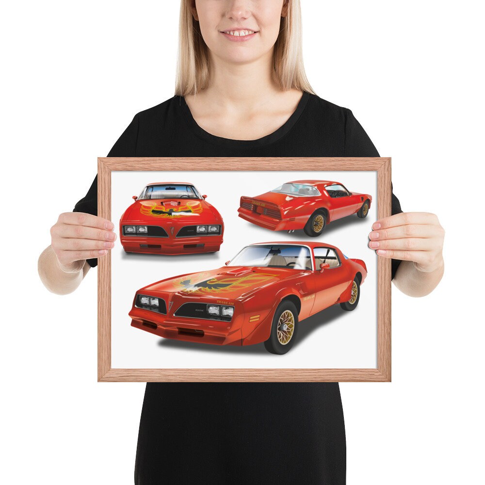Classic 1977 Pontiac Firebird Trans Am Illustrated Matte Paper Print ...