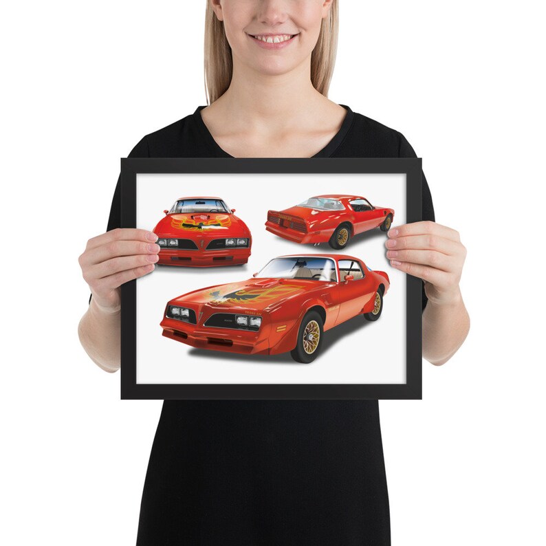 Classic 1977 Pontiac Firebird Trans Am Illustrated Matte Paper Print ...