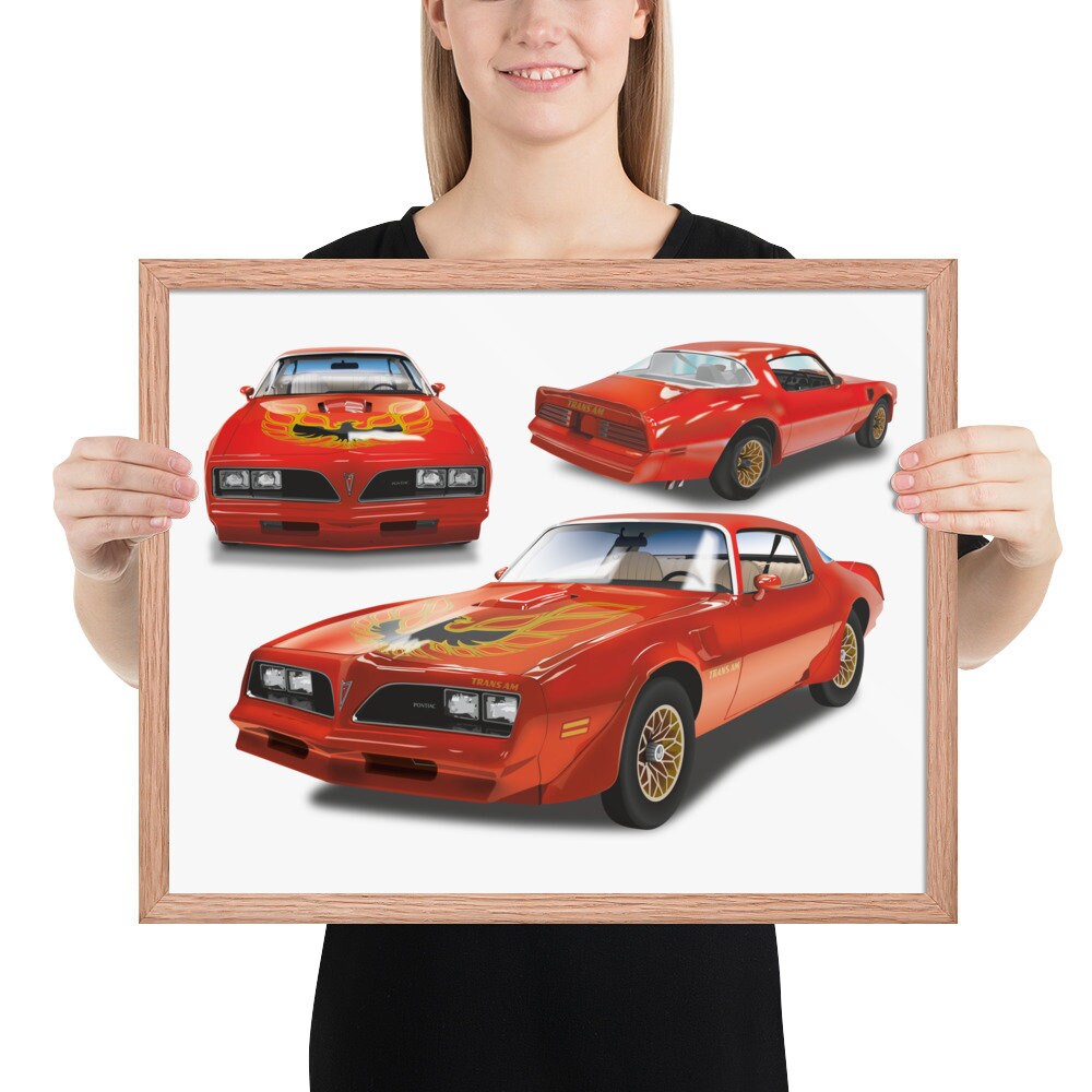 Classic 1977 Pontiac Firebird Trans Am Illustrated Matte Paper Print ...