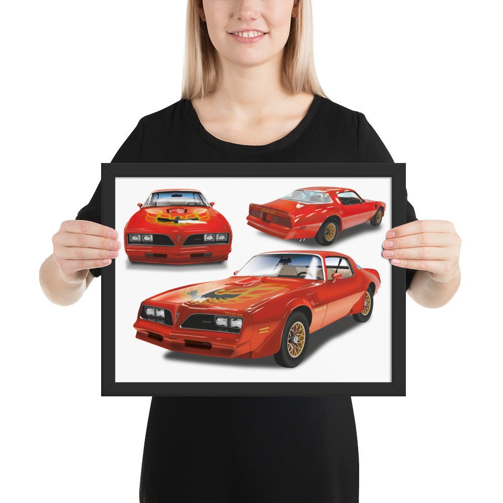 Classic 1977 Pontiac Firebird Trans Am Illustrated Matte Paper Print ...