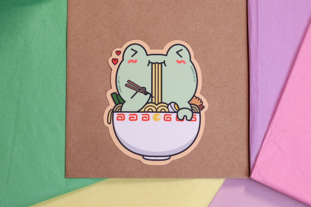 Frog Sticker Ramen Bowl Sticker Food Sticker Froggy Sticker - Etsy